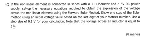 solved c if the non linear element is connected in series