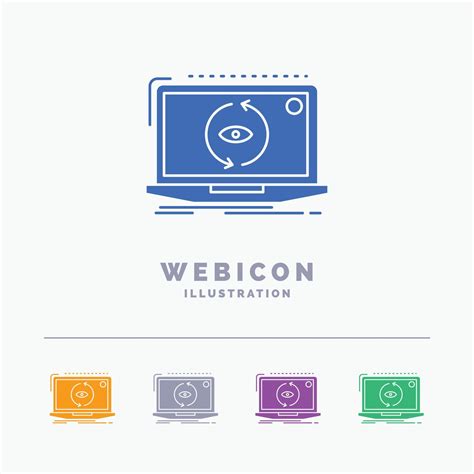 App Application New Software Update 5 Color Glyph Web Icon Template Isolated On White