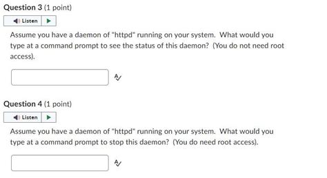 Solved Assume You Have A Daemon Of Httpd Running On Your Chegg