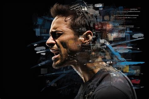 Premium Ai Image A Man39s Portrait His Face Etched With Emotional