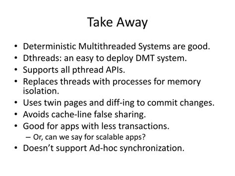 PPT D THREADS Efficient Deterministic Multithreading PowerPoint
