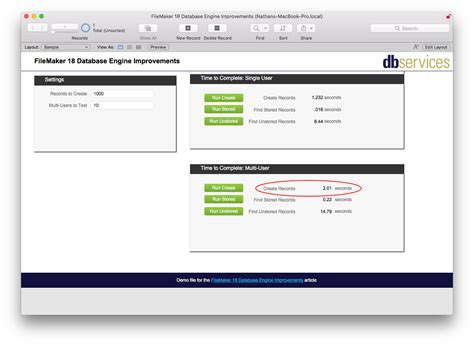 FileMaker Database Engine Improvements DB Services
