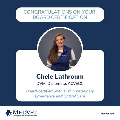 Medvet On Linkedin Congratulations To Dr Chele Lathroum For Passing