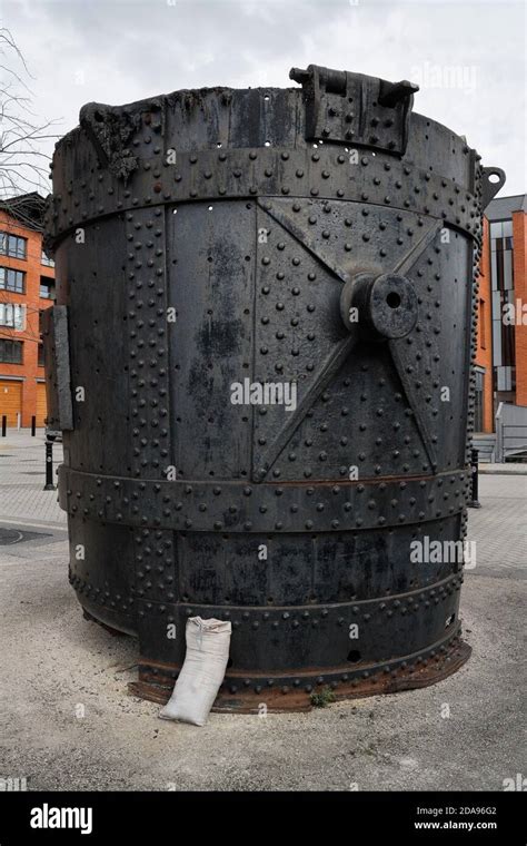 Steel Crucible On Display At Kelham Island Sheffield England Stock