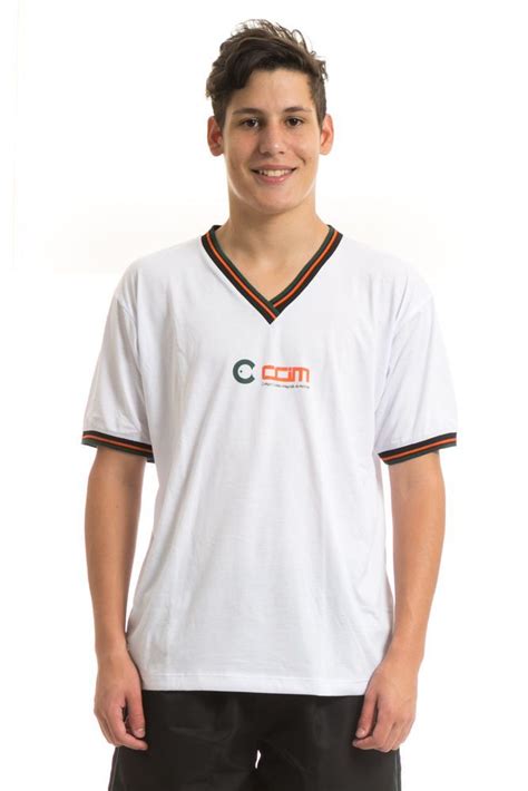 Demorgan Uniformes Camiseta manga curta em poliviscose Colégio CCIM Mens tops Mens