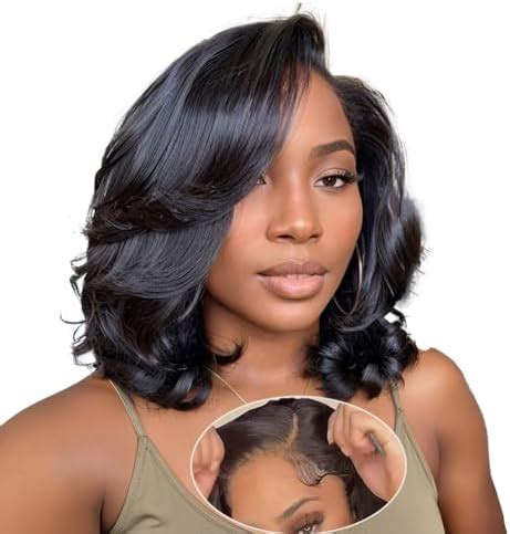 Amazon BLOCKICE Glueless Bob Wigs Human Hair Pre Plucked Body