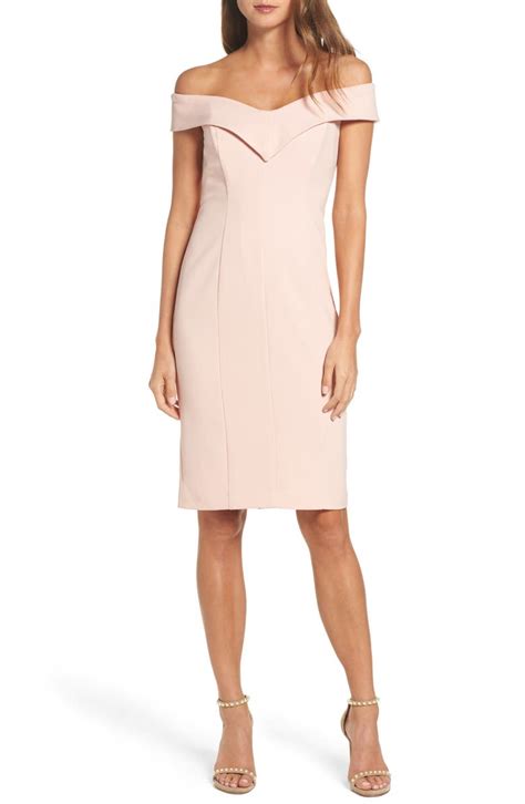 Eliza J Portrait Collar Sheath Dress Regular And Petite Nordstrom