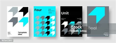 Tata Letak Laporan Terisolasi Desain Banner Geometris Template