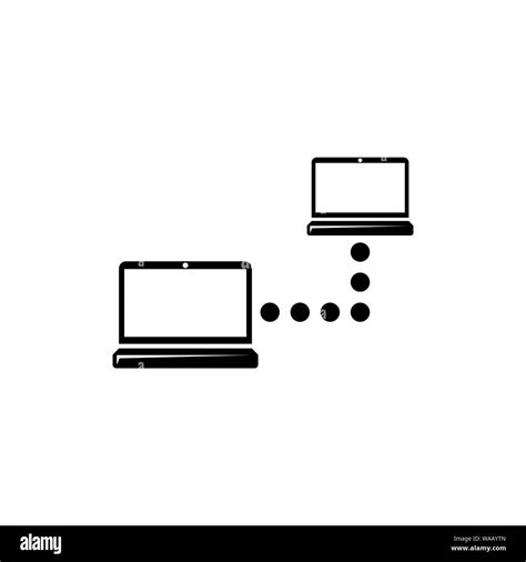 local computer network lan connect flat vector icon illustration