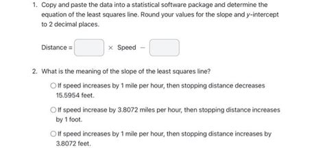 Solved The data set provided below contains the speeds and | Chegg.com