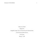 Behaviorism Doc Running Head BEHAVIORISM Behavioristic Model Brittany Rios Springfield