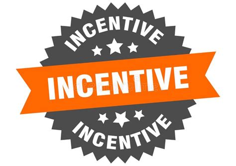 Incentive Round Ribbon Isolated Label Incentive Sign Stock Vector