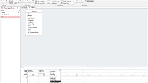 1 creating a simple query in ms access youtube