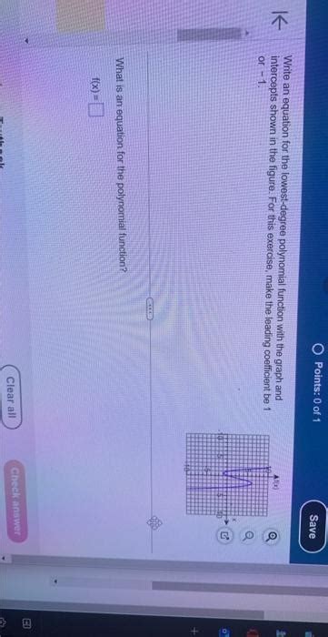 Solved Write An Equation For The Lowest Degree Polynomial