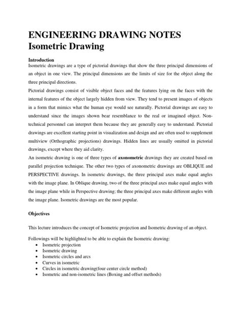 Isometric Drawing Notes Mr Jenyura Pdf Geometry Classical Geometry