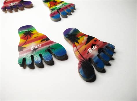 Depok West Java Indonesia 2022 Fridge Magnet Shaped Like Feet