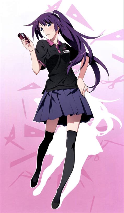 Safebooru 1girl Absurdres Bakemonogatari Black Legwear Blue Eyes
