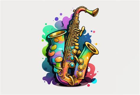 Saxophone Kawaii Graphic Graphic By Poster Boutique · Creative Fabrica