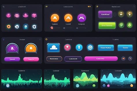 Kits De Interfaz De Usuario De Niveles De Juego Imagen Premium