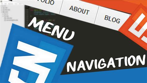le menu de navigation creer un site html css 3 youtube