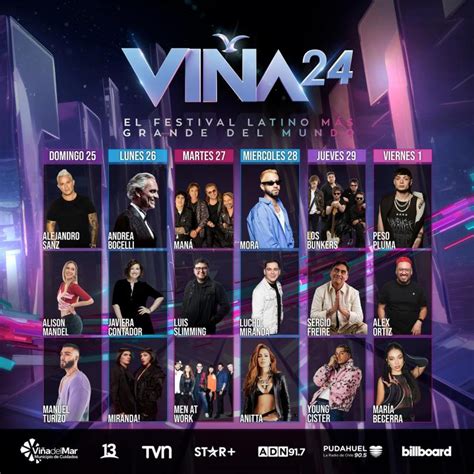 Viña 2024 Quiénes Se Presentan El Domingo 25 De Febrero T13