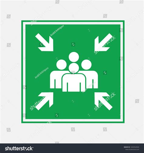 긴급 대피 어셈블리 지점 기호 벡터 스톡 벡터로열티 프리 1650354943 Shutterstock