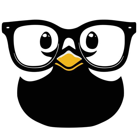 Penguin With Glasses 23693002 Vector Art At Vecteezy