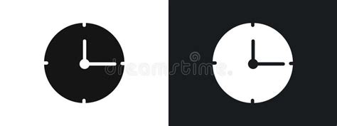 Clock Icon Linear Graphics Set Vector In Black Stock Vector Illustration Of Countdown