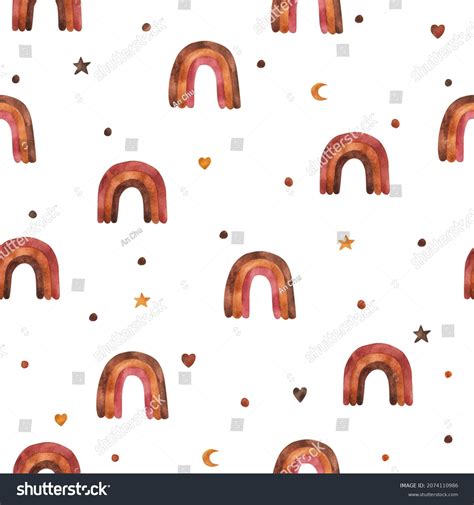 보호 무지개 수채화흰색 배경에 매끄러운 패턴 스톡 일러스트 2074110986 Shutterstock
