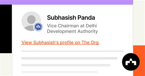 Subhasish Panda Vice Chairman At Delhi Development Authority The Org