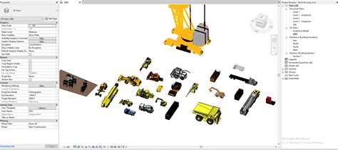 Thư viện máy thi công Revit Bim House Education
