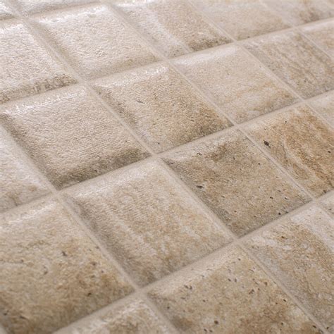 Gresie Portelanata Cesarom Traver 60x30cm Bej Relief Mozaic