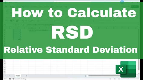 How To Calculate Relative Standard Deviation RSD In EXCEL YouTube