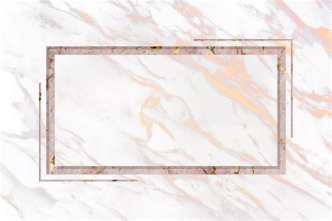 Rectangle Frame On White Marble Textured Background Vector Premium Image By Aum
