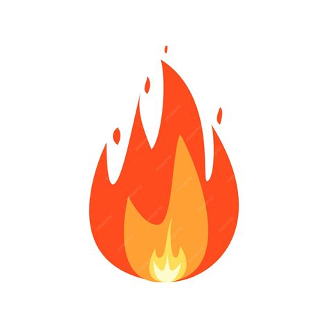 Premium Vector Fire Vector Flat Fire Vector On White