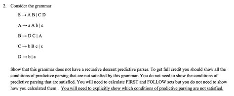 Solved 2 Consider The Grammar S→ Abcd A → A A B And B →dca