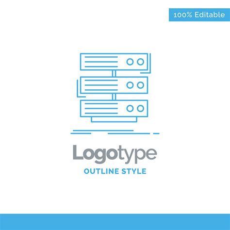 Blue Logo Design For Server Storage Rack Database Data 13327321 Vector Art At Vecteezy