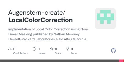 Github Augenstern Create Localcolorcorrection Implmentation Of Local Color Correction Using