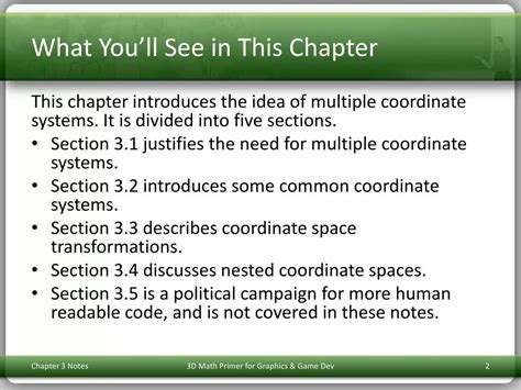 PPT Chapter 3 Multiple Coordinate Spaces PowerPoint Presentation