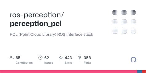 Github Ros Perceptionperceptionpcl Pcl Point Cloud Library Ros Interface Stack