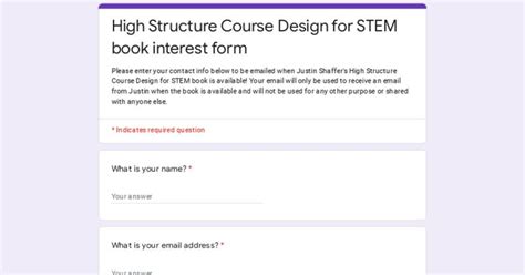 Justin Shaffer On Linkedin High Structure Course Design For Stem Book