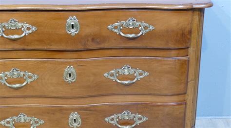 Proantic Louis XV Curved Commode In Cherry XVIIIth Century