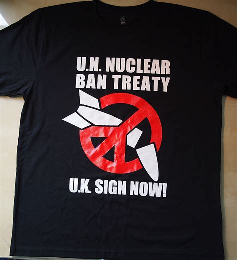 Un Nuclear Ban T Shirt Yorkshire Campaign For Nuclear Disarmament