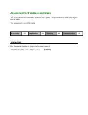 Mcr U Unit Pdf Assessment For Feedback And Grade This Is Your Fourth Assessment For Feedback