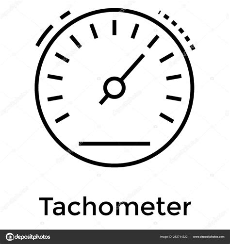Dashboard Tachometer Vector Line Design Stock Vector By ©vectorspoint