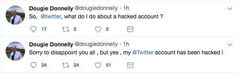 Shock As Tv Presenter Dougie Donnellys Hacked Twitter Page Shows Sex