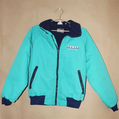 Vintage Fleece Lined Wind Breaker Jacket Zip Depop