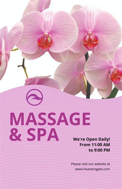 Free Massage Poster Template To Edit Online
