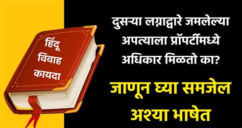 दुसर्‍या लग्नातून जन्माला आलेल्या आपत्याच्या प्रॉपर्टी मध्ये अधिकार असतो का जाणून घ्या समजेल