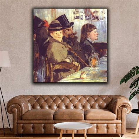 Edouard Manet at the Café Canvas Print Wall Artcafe Etsy